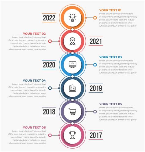 Infográficos Modernos Da Linha Do Tempo Vertical Vetor Premium