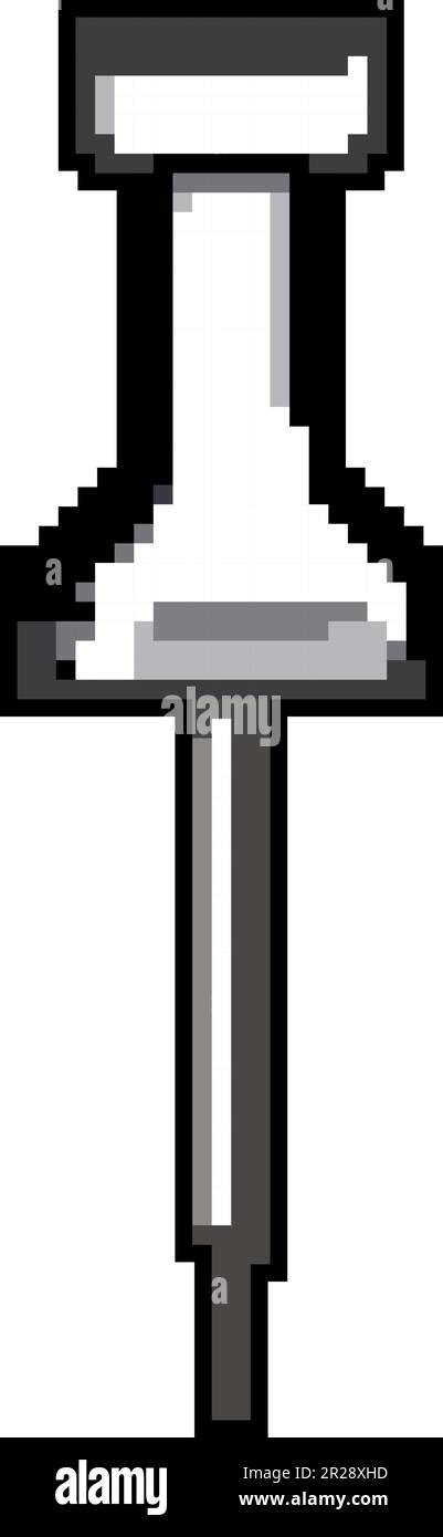 Business Push Pin Game Pixel Art Vector Illustration Stock Vector Image