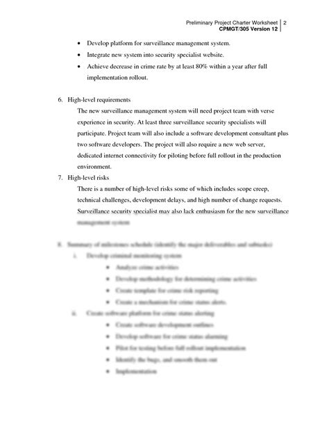 Solution Project Charter Worksheet Studypool