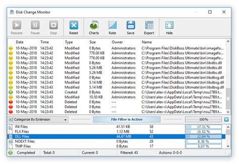 DiskBoss File Management Real Time Disk Change Monitor