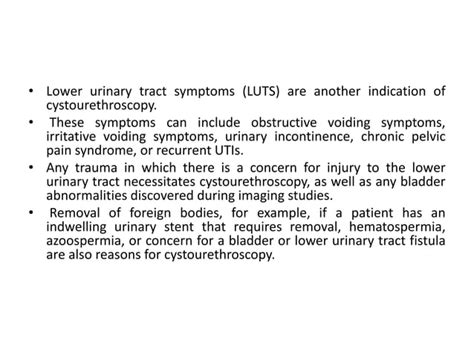 Cystoscopy Renal Tests In The Patients Pptx