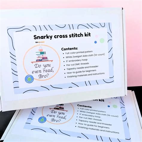 Do You Even Read Bro Snarky Bookworm Cross Stitch Kit By Room For Ca