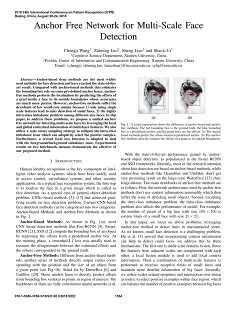 Pdf Anchor Free Network For Multi Scale Face Detection