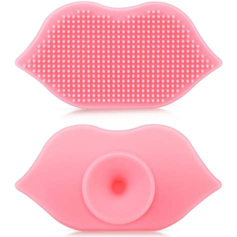 2 Pieces Lip Scrub Brush Silicone Lip Scrubber And Exfoliating Brush