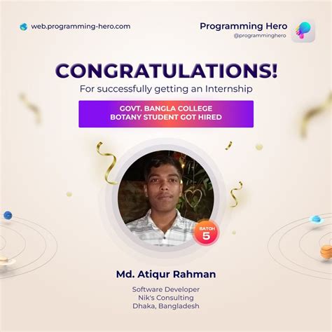 Atiqur Rahman On Linkedin Webdevelopment Programming Softwaredeveloper Internship