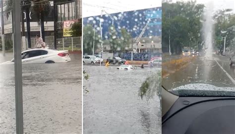 Videos Inundaciones Autos Varados Y Rescate De Personas Tras