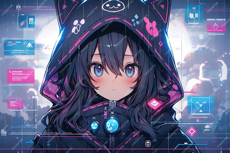 Premium Ai Image A Very Cute Anime Girl With Big Eyes Ai Generated