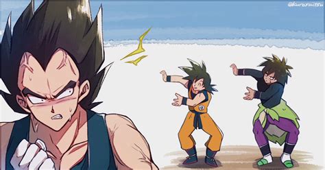 ドラゴンボール超 【】ベジータをおちょくるカカロットとブロリー 黒蜜 Kuromitsuのうごイラ Pixiv