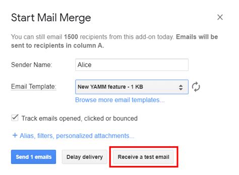 Send A Mail Merge From An Alias In Gmail Documentation Yet Another