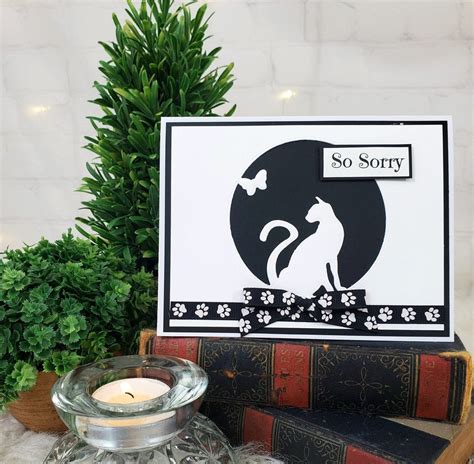 Cat Sympathy Card Cat Condolence Card For Loss Of Cat Etsy