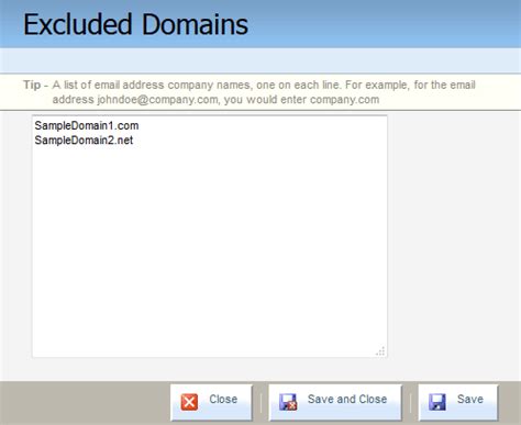 Setting Up The Master Exclude List