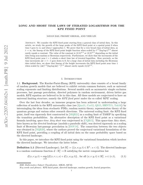 Pdf Long And Short Time Laws Of Iterated Logarithms For The Kpz Fixed