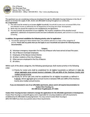 Fillable Online City Of Beacon Recreation Summer Staff Fax Email Print