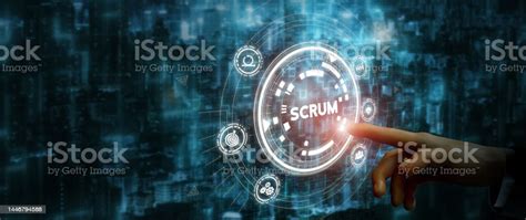 Scrum Agile Development Methodology Concept Task Sprint Teamwork Methodology Adaptable Fast