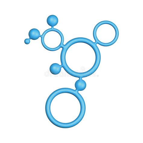 Interconnected Blue Rings And Spheres Form A Molecular Structure Stock Vector Illustration Of