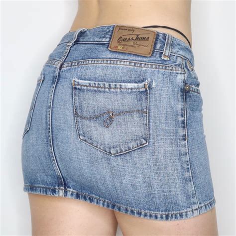 Vintage Early 2000s Guess Denim Mini Skirt Imber Vintage