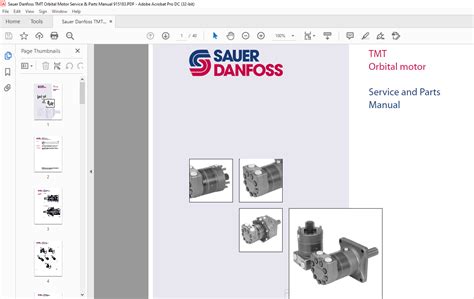 Sauer Danfoss Tmt Orbital Motor Service And Parts Manual 915183 Pdf Download