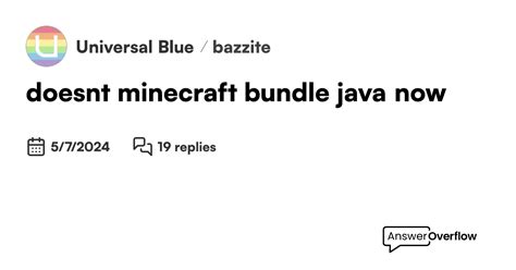 Doesnt Minecraft Bundle Java Now Universal Blue