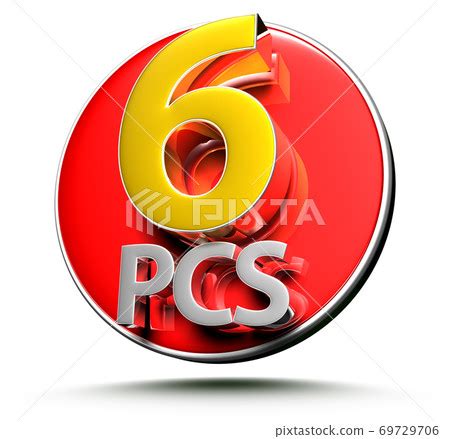 6 PCS 3d. - Stock Illustration [69729706] - PIXTA