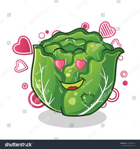 Cabbage Fall Love Cartoon Cute Chibi Stock Vector Royalty Free