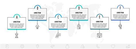 6 단계 레이블이있는 얇은 라인 인포 그래픽 템플릿 다이어그램 워크플로 레이아웃 프레젠테이션을 위한 서클이 있는 최신 비즈니스 컨셉 인포그래픽 0명에 대한 스톡 벡터 아트