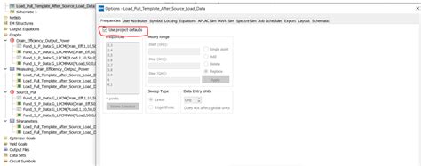 Project Frequency Options Sweep In AWR MWO While Simulating Is Not Changing AWR Design