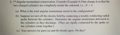 Solved Angular Momentum Conservation Consider Example Chegg