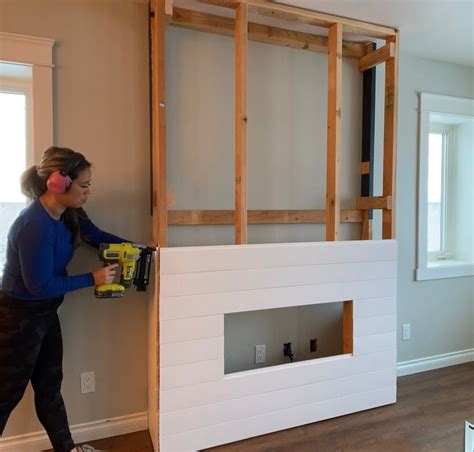Fireplace Shiplap Ideas Easiest Shiplap Fireplace Tutorial With Free