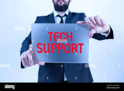 Text Caption Presenting Tech Support Word For Assisting Individuals