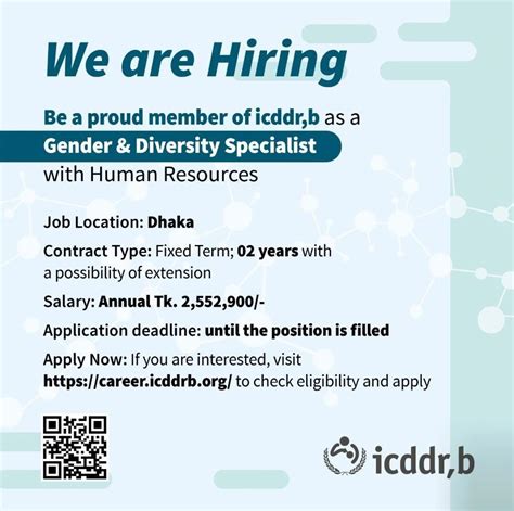 md zunayed on linkedin 📢we are hiring 💼join icddr b as a gender