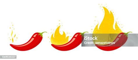 온화하고 중간 뜨거운 고추 후추 태국 또는 멕시코 음식에 대한 칠리 페퍼 하바네로에 대한 스톡 벡터 아트 및 기타 이미지 하바네로 고추류 건강한 식생활 Istock