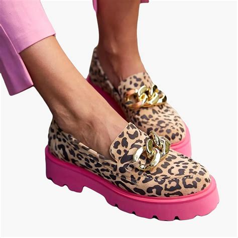 Mocassins Imprimé Léopard à Bout Pointu Pour Femme • Mon Mocassin