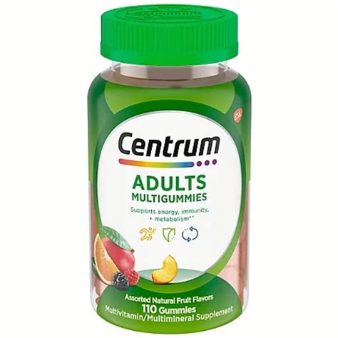 Centrum Multigummies Adult Multivitamin Supplement Gummies Assorted