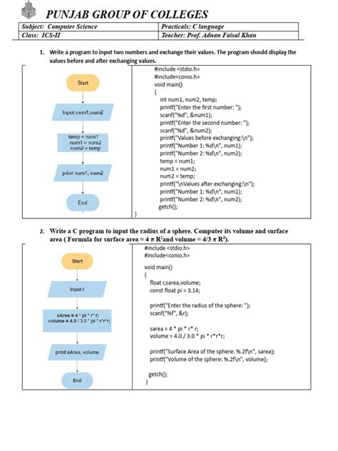 Practicals Part 2 2023 C Language Updated Pdf Computer Science Software Engineering