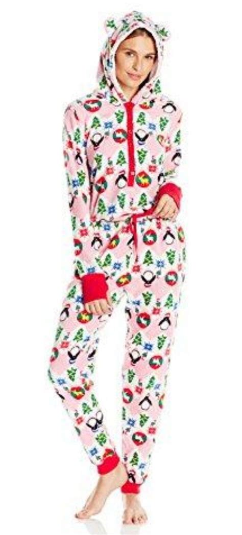 Planet Sleep Womens Planet Ugly 1 Pc Outfit Party Penguin Med Pajamas Christmas Ebay