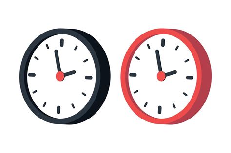 Clock 3d Style Set Of Two 57965854 Vector Art At Vecteezy