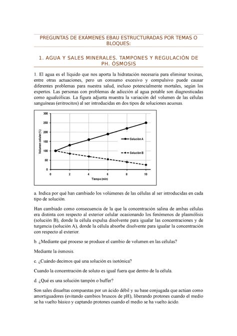 Preguntas EBAU 20 21 BIOLOGIA POR TEMA PREGUNTAS DE EXÁMENES EBAU