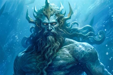 Deus Do Mar E Dos Oceanos Netuno Ou Poseidon Da Mitologia Grega E
