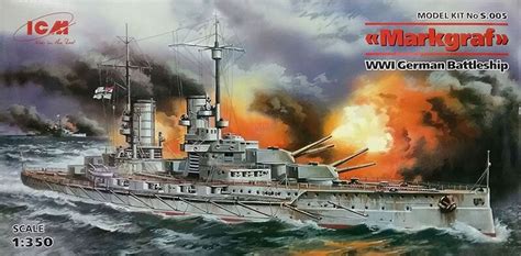 Купить модель Германский линкор «Markgraf» WW1, 1:350, ICM, S.005,