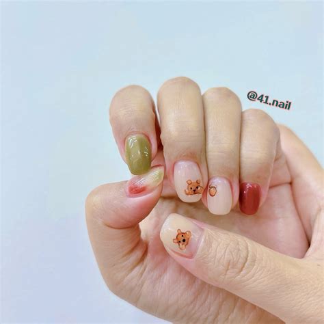 성복역네일 성복동네일 수지네일 41네일 양 볼 가득 먹이를 머금은 다람쥐🐿️🐿️🤎 Instagram