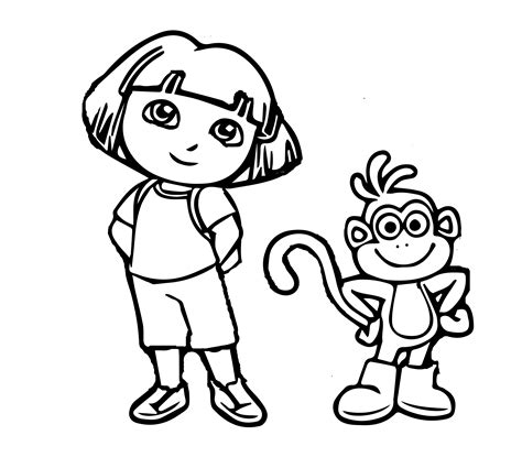 Dora The Explorer Printable Coloring Pages Anatomy Drawing Lessons
