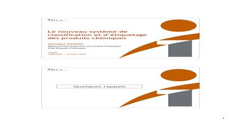 Pdf Le Nouveau Système De Classification Et Détiquetage Des · De