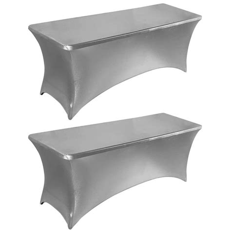 Bifenbi 6ft Fitted Tablecloths For Rectangle Tables 2pack Stretch