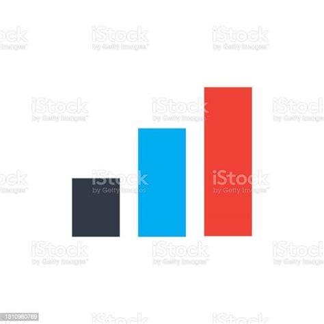 트렌디 한 플랫 스타일의 그래프 아이콘 웹 사이트 디자인 로고 앱 Ui에 대한 차트 표시줄 기호입니다 흰색 배경에 격리된 스톡 벡터 그림입니다 경제에 대한 스톡 벡터 아트