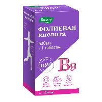Фолиевая кислота с витаминами в 12 и в 6 90 шт. таблетки массой 0,22 г ...