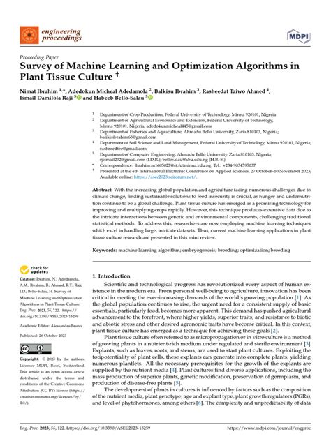 Survey Of Machine Learning And Optimization Algori Pdf Machine