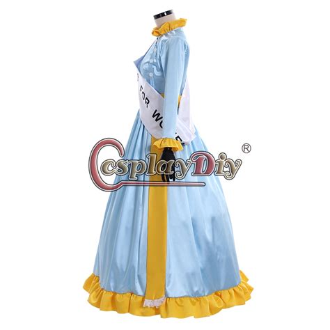 Cosplaydiy Mary Poppins Cosplay Costume Winifred Mrs Banks Dress Shorts
