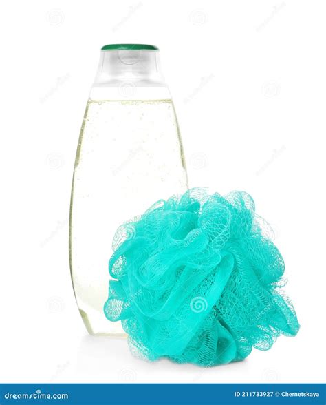 Producto De Higiene Personal Y Ducha Puff Aislado Sobre Blanco Imagen De Archivo Imagen De
