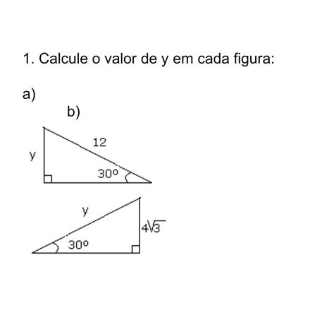Atividade Trigonometria No Triângulo Retângulo Bruniv