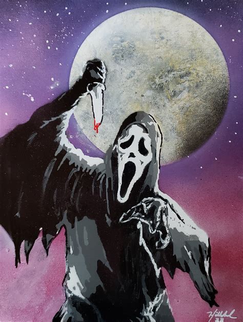 Ghostface Scary Movie Steel City Spray Art